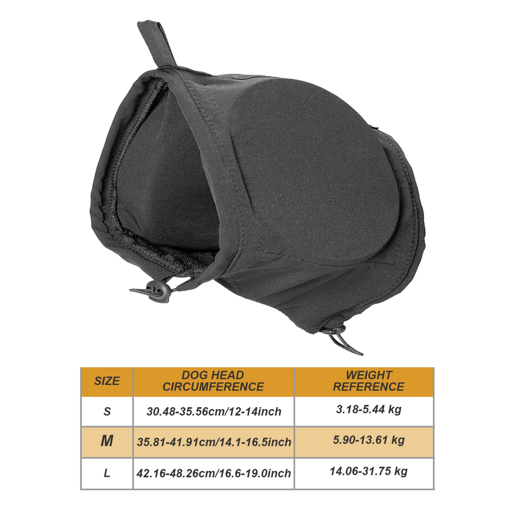 XJKLBYQ Dog Ear Muffs Noise Protection Noise Cancelling Headphones for Dogs, Dog Earmuffs, Dog Ear Plugs with Drawstring Fixing M