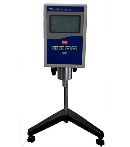 VTSYIQI Rotary Viscometer Liquid Viscosity Meter Rotary Viscometer Digital Fluidimeter Tester Meter with 1~2000000mPa.s Accuracy Âą1% 4 Rotor for Inks, Paints, coatings, adhesives, greases, Cosmetics