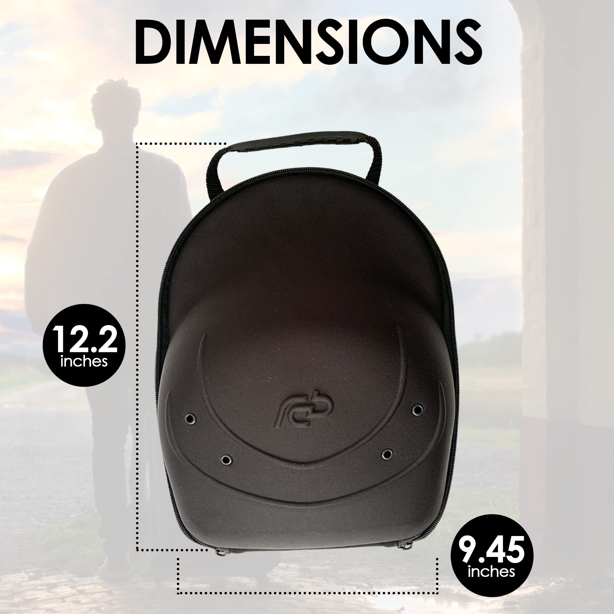 Legrand Products Hat Travel Case (Cap Carrier 1-5), Organizer, Hat Carry Case with Shoulder Strap for Men, Women, Baseball Cap Storage Black