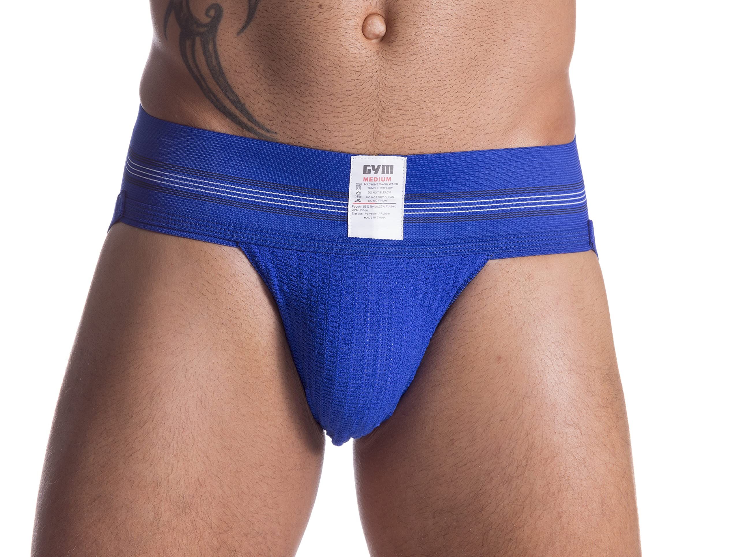 GYM Mens Old School Jockstrap (Medium, Royal Blue, 1-Pack)