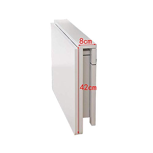 PIBM Stylish Simplicity Shelf Wall Mounted Floating Rack Table Laptop Stand Desk Foldable Solid Wood Multifunction Simple Restaurant Bedroom Living Room,8 Sizes, White ,
