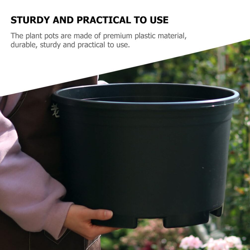 GANAZONO Flower Pots Flower Garden Pot Plant Round Cylinder Plastic Plant Pots