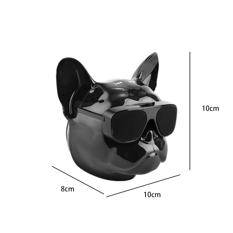 fynch Wireless Bulldog Speaker - Bluetooth Dog Head Speaker - Portable Bluetooth Stereo Speaker - Stereo Subwoofer, Cool Styling - for Personalized People, Home Parties.