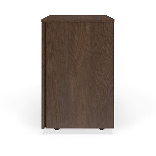 HON Basyx Commercial-Grade Mobile Wooden Pedestal, Filing Cabinet, Standard, Light Walnut