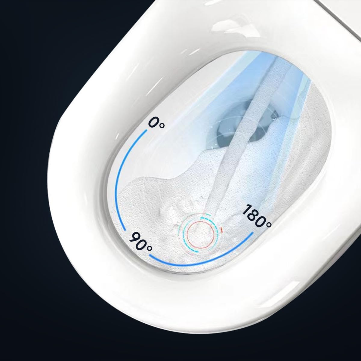 TIMIDENG Smart Toilet Bidet, Radar Sensing Automatic Opening and Closing, Smart Toilet Bidet with Heating and Drying Functions,Smart Flushing Modes,Nozzle Automatic Cleaning, LCD Screen Display, White