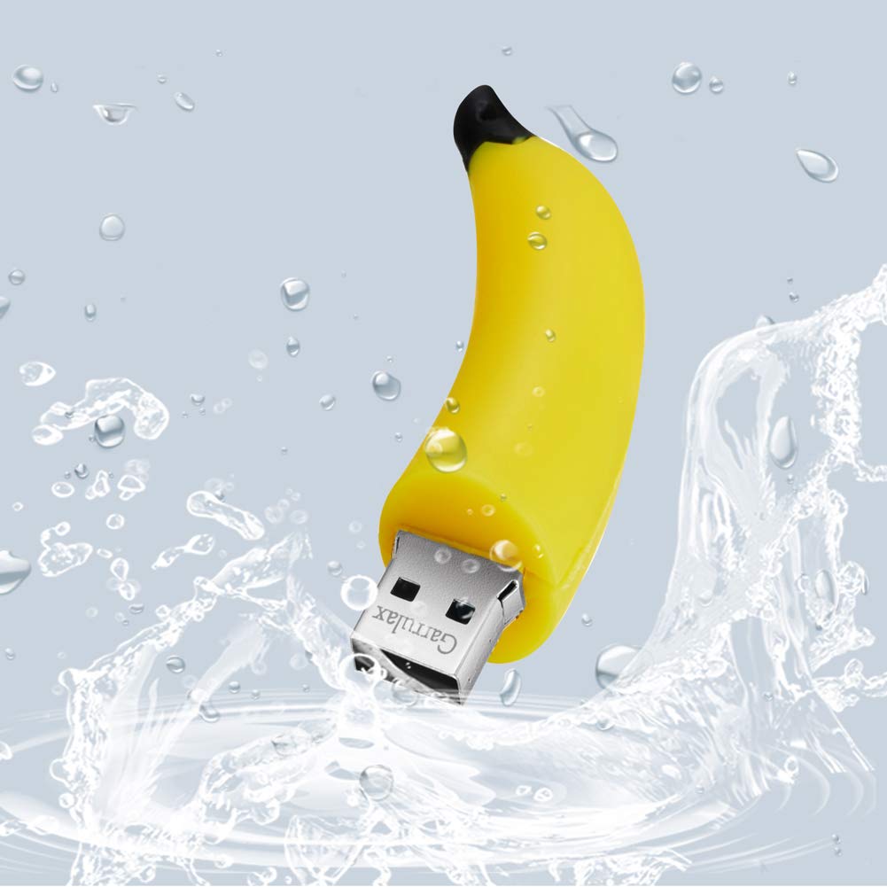GARRULAX USB Flash Drive, 8GB / 16GB / 32GB Novelty Cute Cartoon USB Memory Stick Date Storage Pendrive Thumb Drives for Kids Children Collegue Student (32GB, Banana)