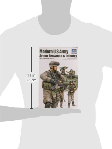Trumpeter Modern US Army Crewmen and Infantry Figure Set, Scale 1/35, 6-Pack