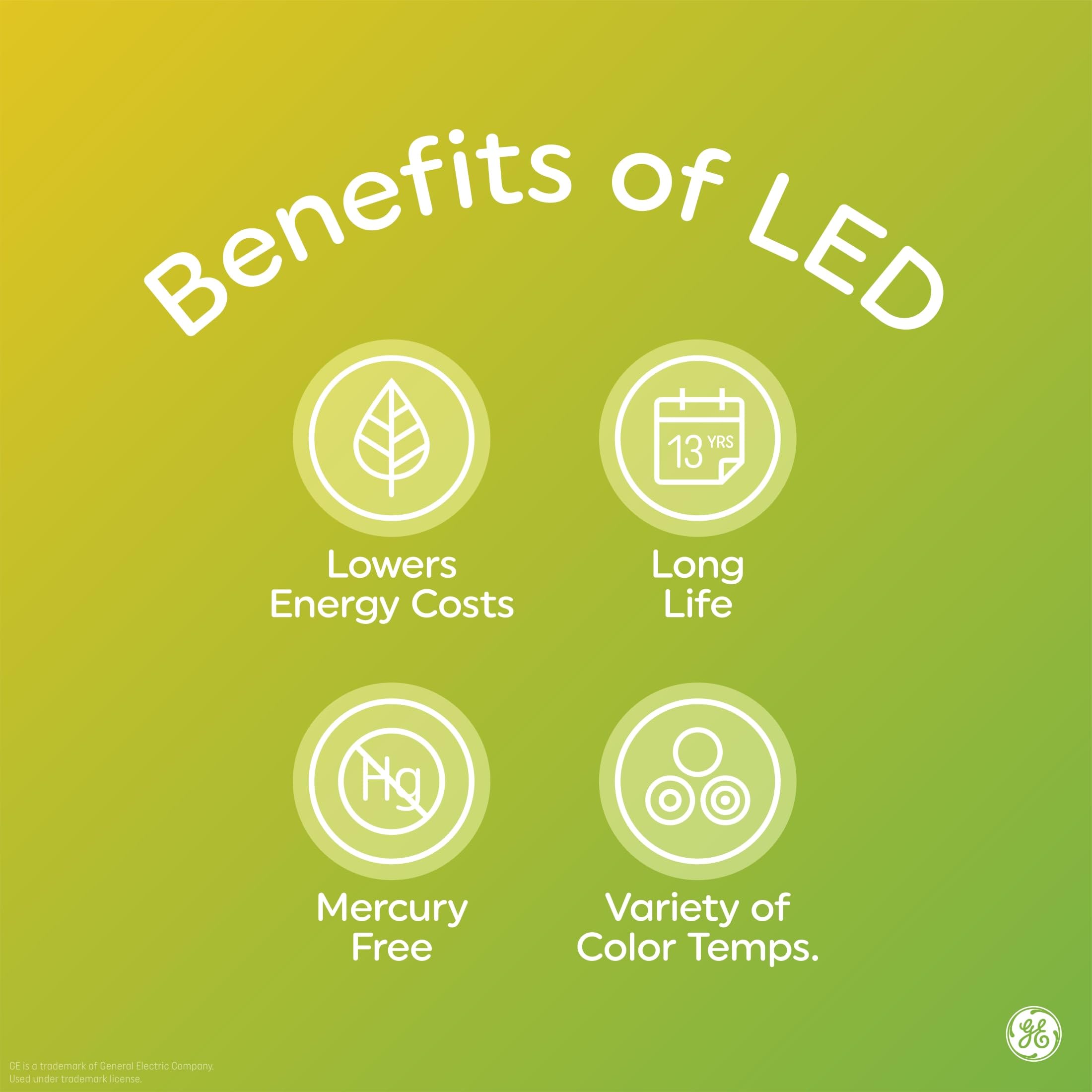 GE LED Light Bulbs, 40 Watt, Soft White, Frosted Decorative Bulbs, Medium Base (2 Pack)