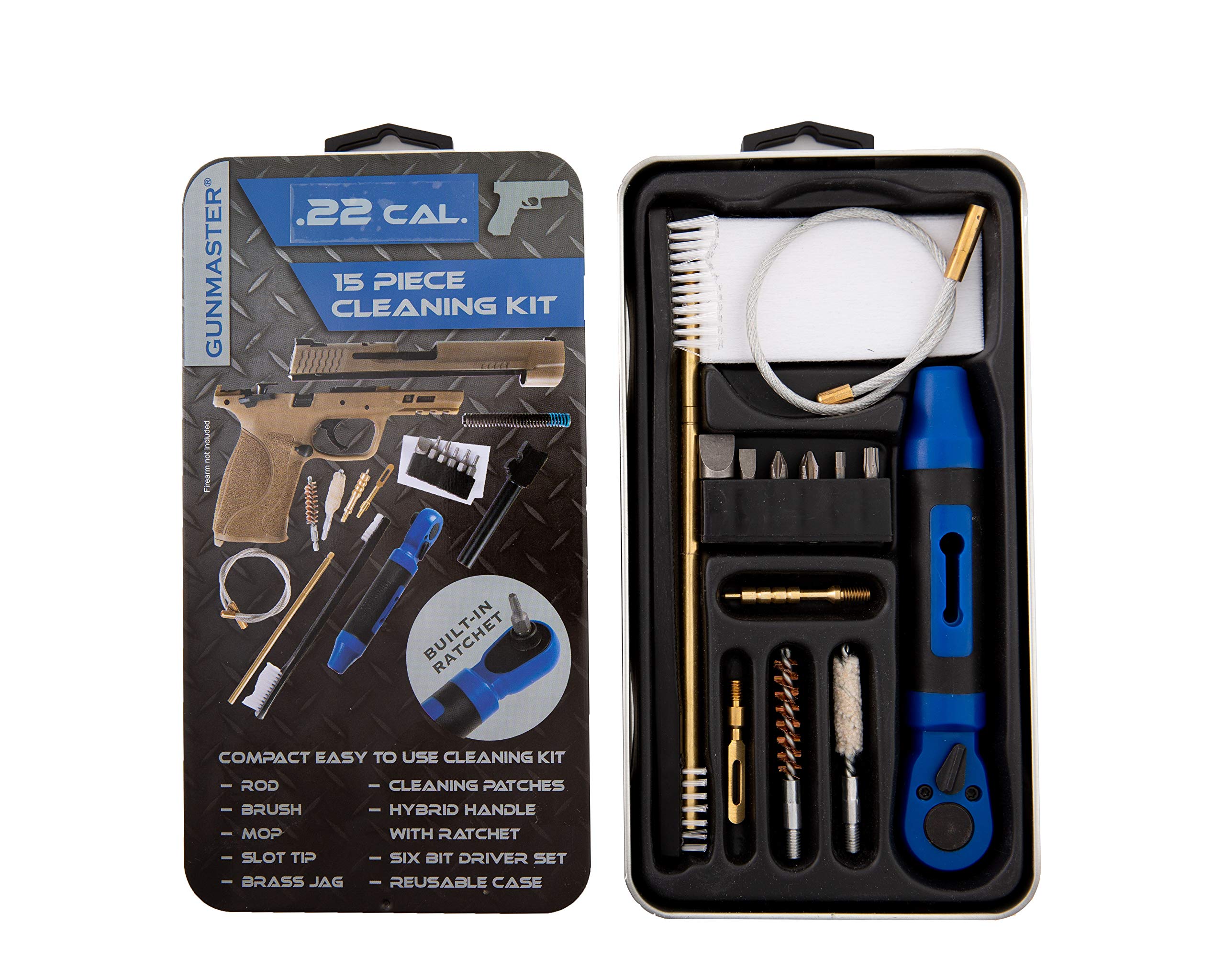 Gunmaster Slim Line .22cal Pistol Cleaning Kit (15pc)