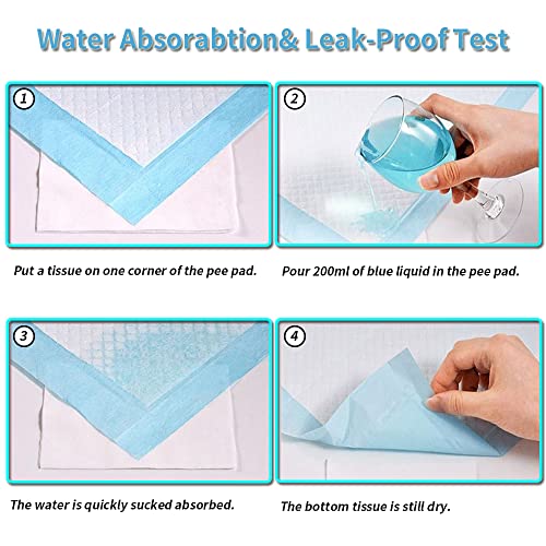 PODOO 100 Pcs of Guinea Pig Pee Pads 18x13 Inchs, Rabbit Cage Liner Diapers Super Absorbent, Small Animal Litter Box Training Mat for Hedgehog, Cat, Rats, Hamster, Birds, Parrot, Bunny