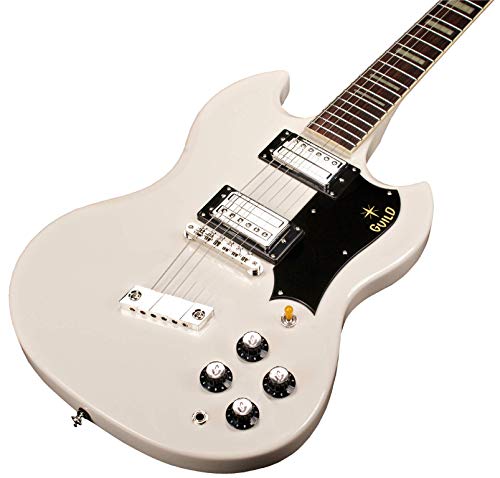 Guild '16 S-100 Polara Solid Body Electric Guitar with Deluxe Gig Bag (White)