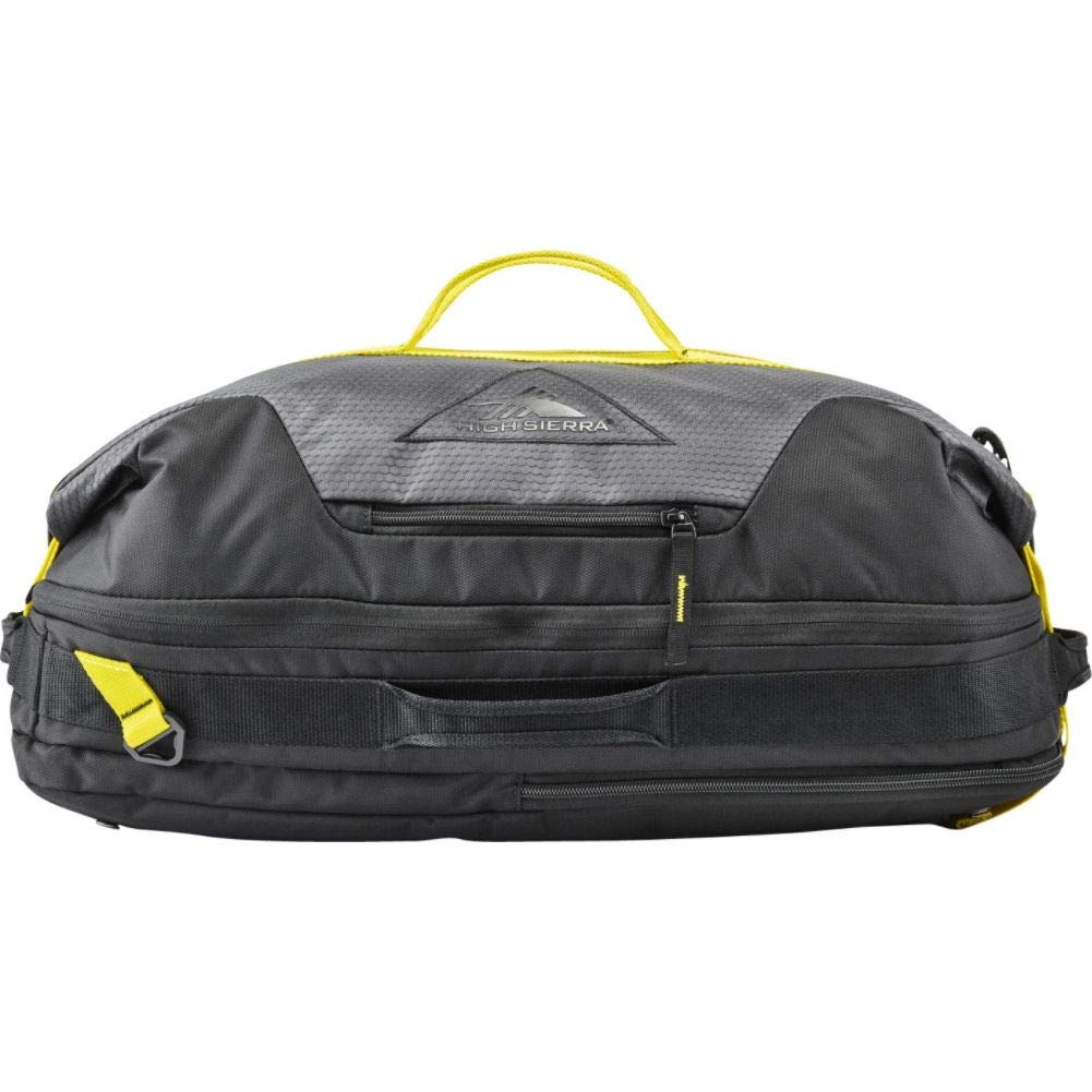 High Sierra Dells Canyon Convertible Backpack Travel and Gym Duffel Bag with Quick-Access Pockets for Phones, Wallets, and Keys - Features Dual-Expansion Compression Straps Mercury/Black/Glow