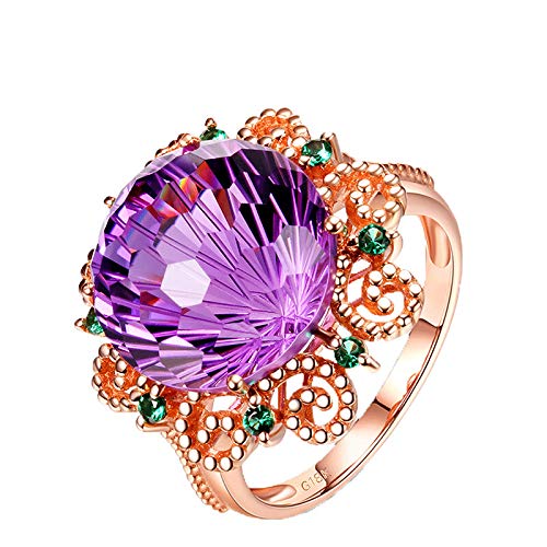 Lucky Doll Adjustable ring Italian retro palace style yellow diamonds Adjustable ring colorful flower Adjustable ring amethyst Adjustable ring pink diamond Adjustable ring