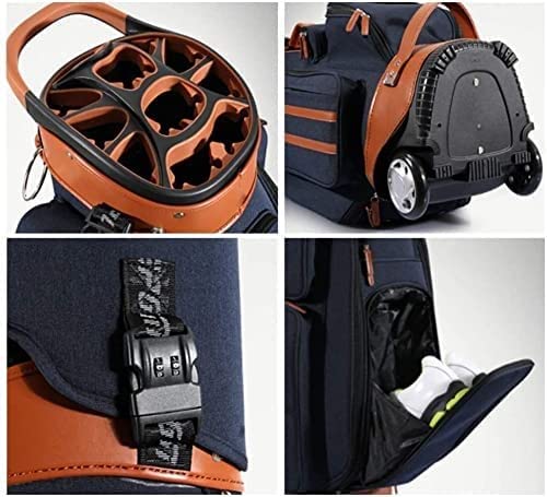 HESHENGYIHUI Waterproof Multi-Function Golf Travel Bag with Wheels and Password Lock for Men Women Golf Course and Training Lightweight Golf Bag