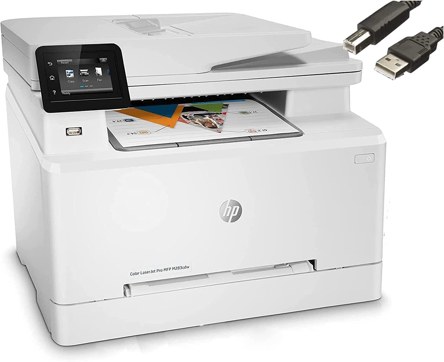 HP Color Laserjet Pro M283cdw Wireless All-in-One Laser Printer-Remote Mobile Print-Print Scan Copy Fax- Auto 2-Sided Printing, 22 ppm, 600x600DPI, 260-Sheet, 256MB,Bundle with 20 Ink Cartridges