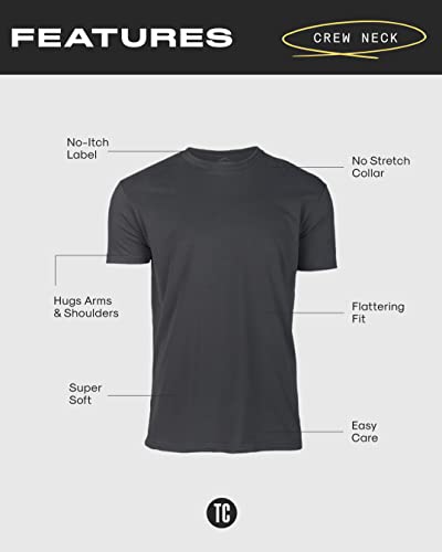True Classic Long Sleeve Shirts for Men, Premium Fitted Crew Neck T-Shirts and Gifts for Men. White, XL