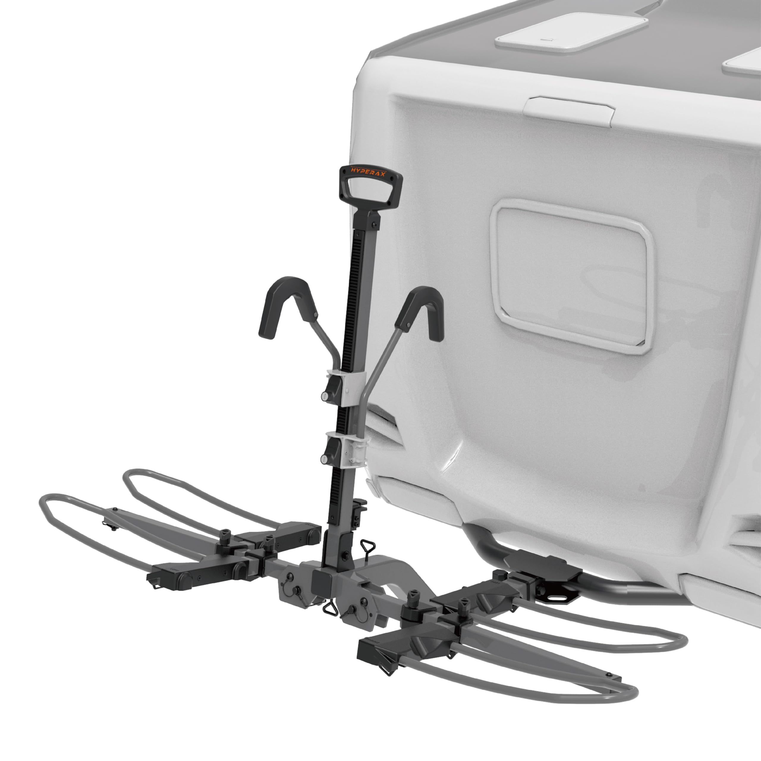 HYPERAX 2023 Volt RV -RV Approved Hitch Mounted 2 E Bike Rack Carrier for RV,Camper,Motorhome,Trailer,Toad with 2" Tow Hitch Receivers - Up to 2X 80lbs eBikes with Up to 5" Fat Tires