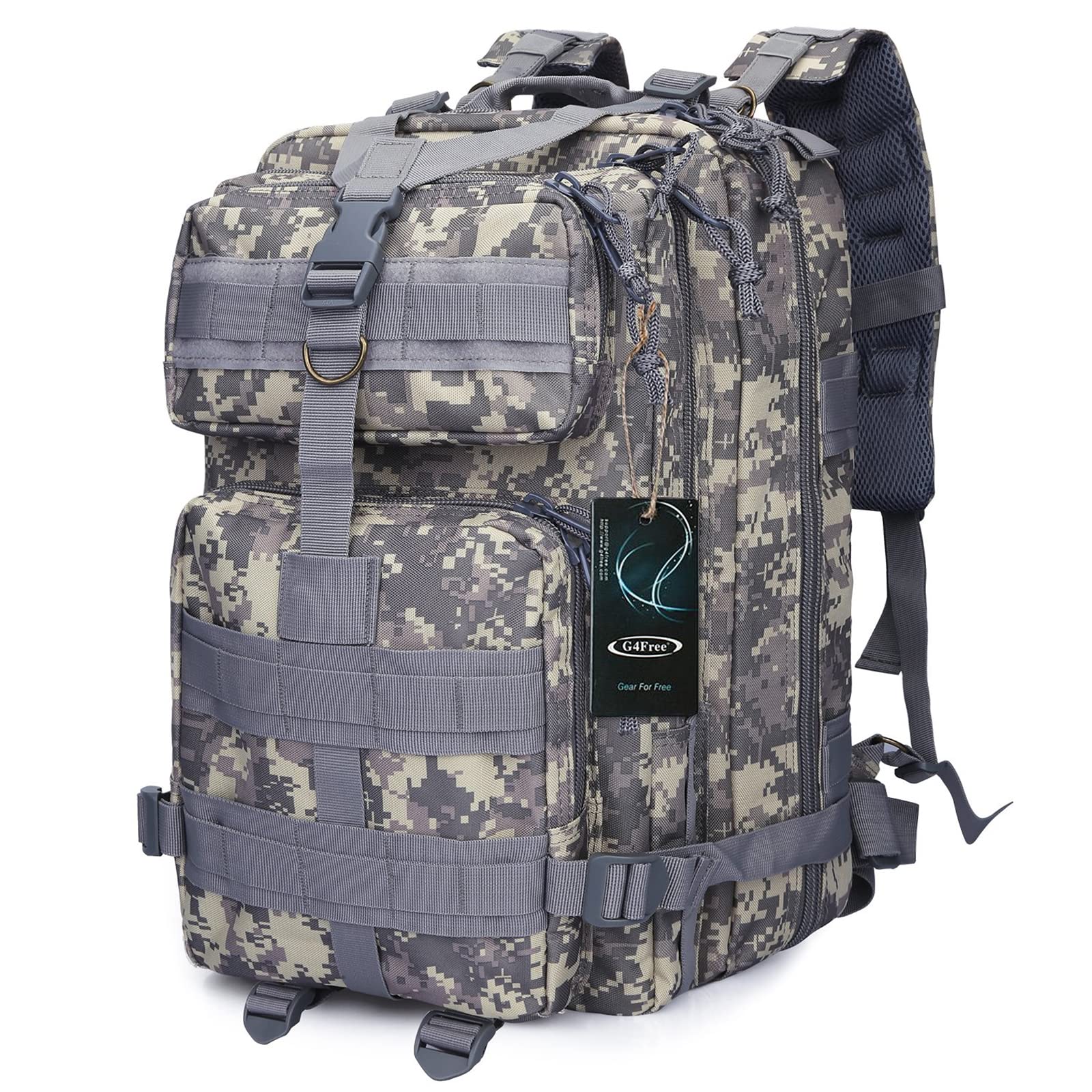 G4Free Tactical Shoulder Backpack Military Survival Pack Army Molle Bug Out Bag Surplus Backpack 35L