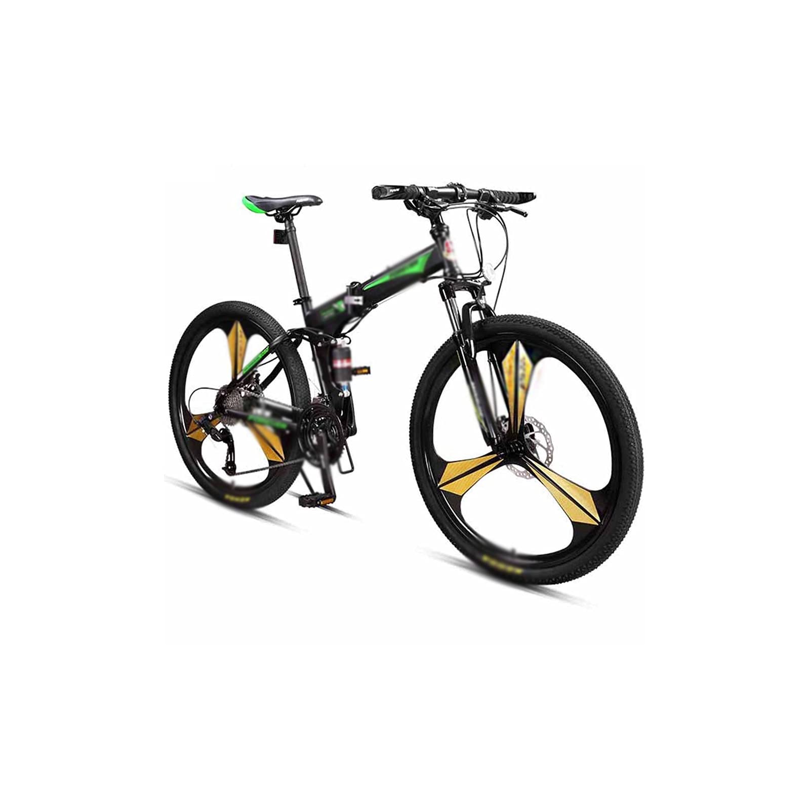 LIANAIzxc Bikes Mountain Bike Folding Variable Speed Cross-Country Double Shock Absorber Soft Tail Racing Bicycle (Color : Red)
