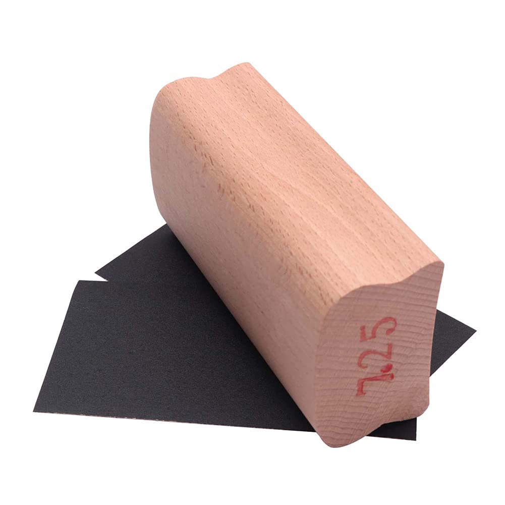Guitar Radius Sanding Block, Wooden Polished Sanding Block For Guitar Bass Fret Leveling Fingerboard Guitar Luthier Tools 10 Polishing block + Sandpaper
