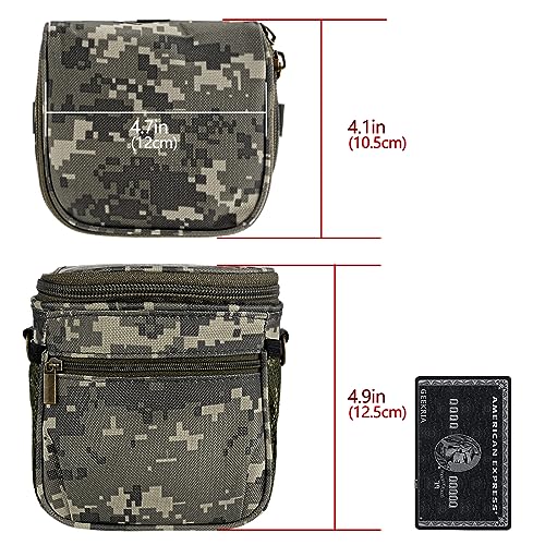 GEEKRIA Travel Portable Bag Compatible with Awesafe Electronic Shooting Earmuff, Howard Leight Impact Sport OD Electric Earmuff Replacement Protective Carrying Case (Camouflage)