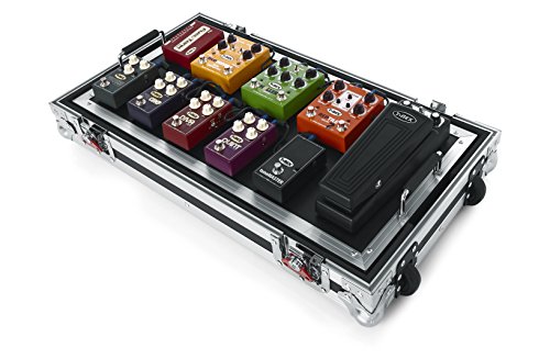 Gator Cases G-TOUR Series Gutiar Pedal board with ATA Road Case, Wheels and Pull Handle; Large: 24" x 11" (G-TOUR PEDALBOARD-LGW) , Black