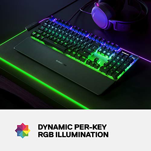 SteelSeries Apex 7 Mechanical Gaming Keyboard β OLED Smart Display β USB Passthrough and Media Controls β Tactile and Quiet β RGB Backlit (Brown Switch)