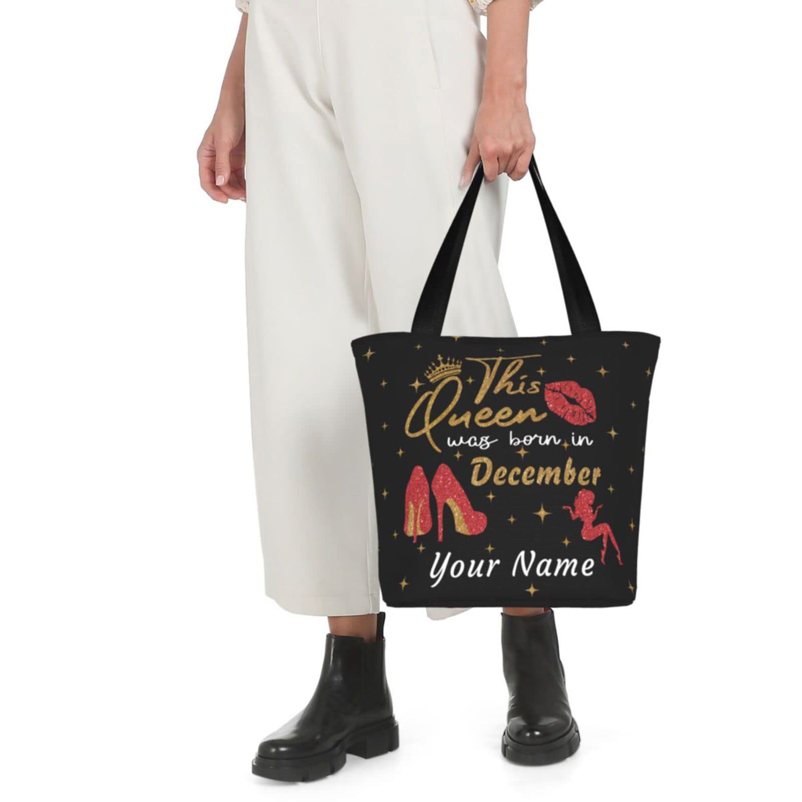 Hepmant Custom Large Tote Bag, Design Your Own Personalized Shoulder Bag For Work Business Or Leisure Travel Beach Shopping School