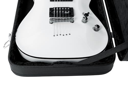 Gator Cases Hard-Shell Wood Case for Standard Electric Guitars; Fits Fender Stratocaster/Telecaster, & More (GWE-ELECTRIC), Black