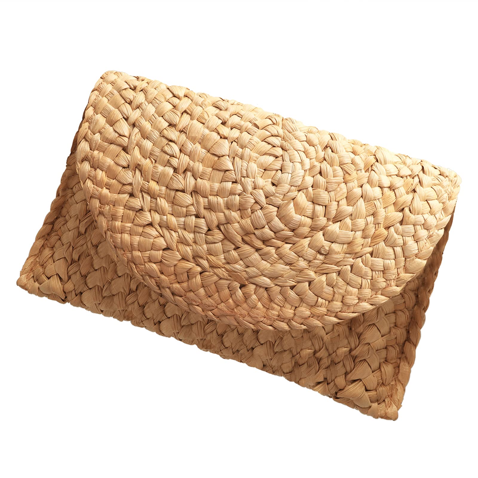 LUOFMISS Straw Clutch Purses for Women Envelope Woven Clutch Handbags Casual Straw Handmade Bag
