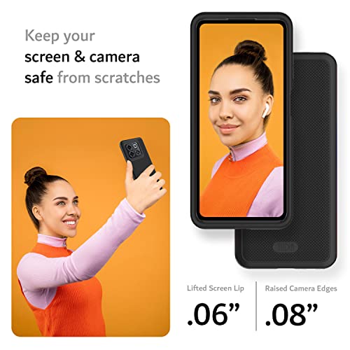 TUDIA DualShield Grip Designed for OnePlus10T Case 5G, [MergeGrip] Shockproof Military Grade Slim Dual Layer Protection for OnePlus 10T 5G Case (Matte Black)