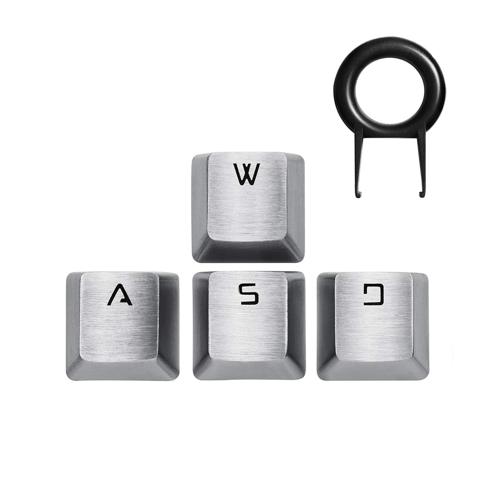 GamCap FPS & MOBA Custom Gaming Keycap,Keycaps set(WASD keys) include Key Puller,Durable Stainless Steel Metal Keycap Compatible with Mechanical Gaming Keyboard 60% Keyboard Cherry Mx Switch