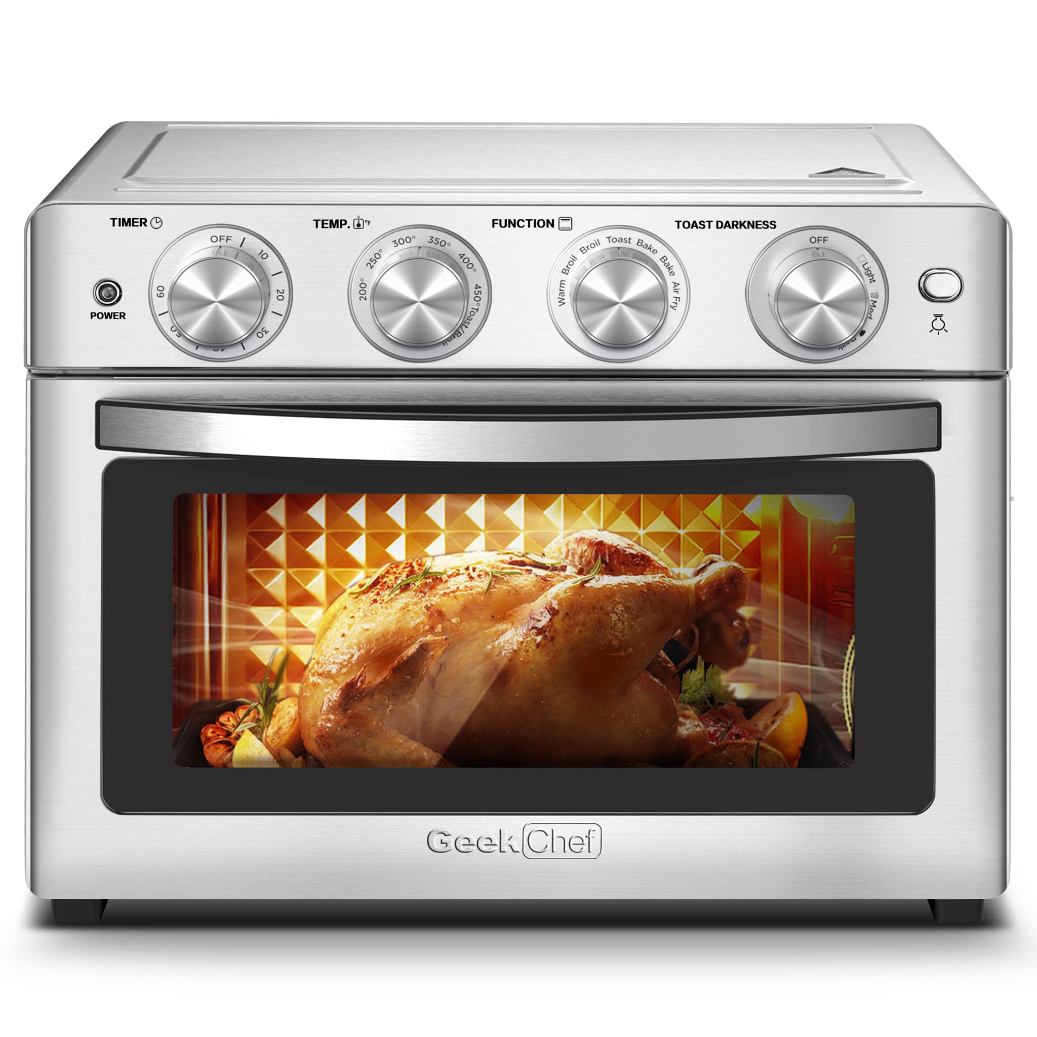 Geek Chef Air Fryer, 6 Slice 26QT Air Fryer Toaster Oven Combo