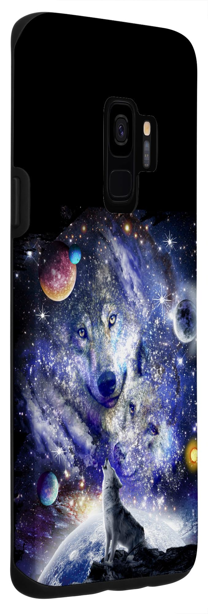 Galaxy S9 Cosmic Space Wolf, Wolves Family Howling, Constellation Case