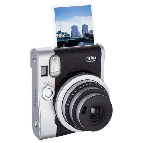 Fujifilm INSTAX Mini 90 Neo Classic Instant Camera (Black), with 2X Fujifilm Instax Mini 20 Pack Instant Film (40 Shots), Compact Camera Case