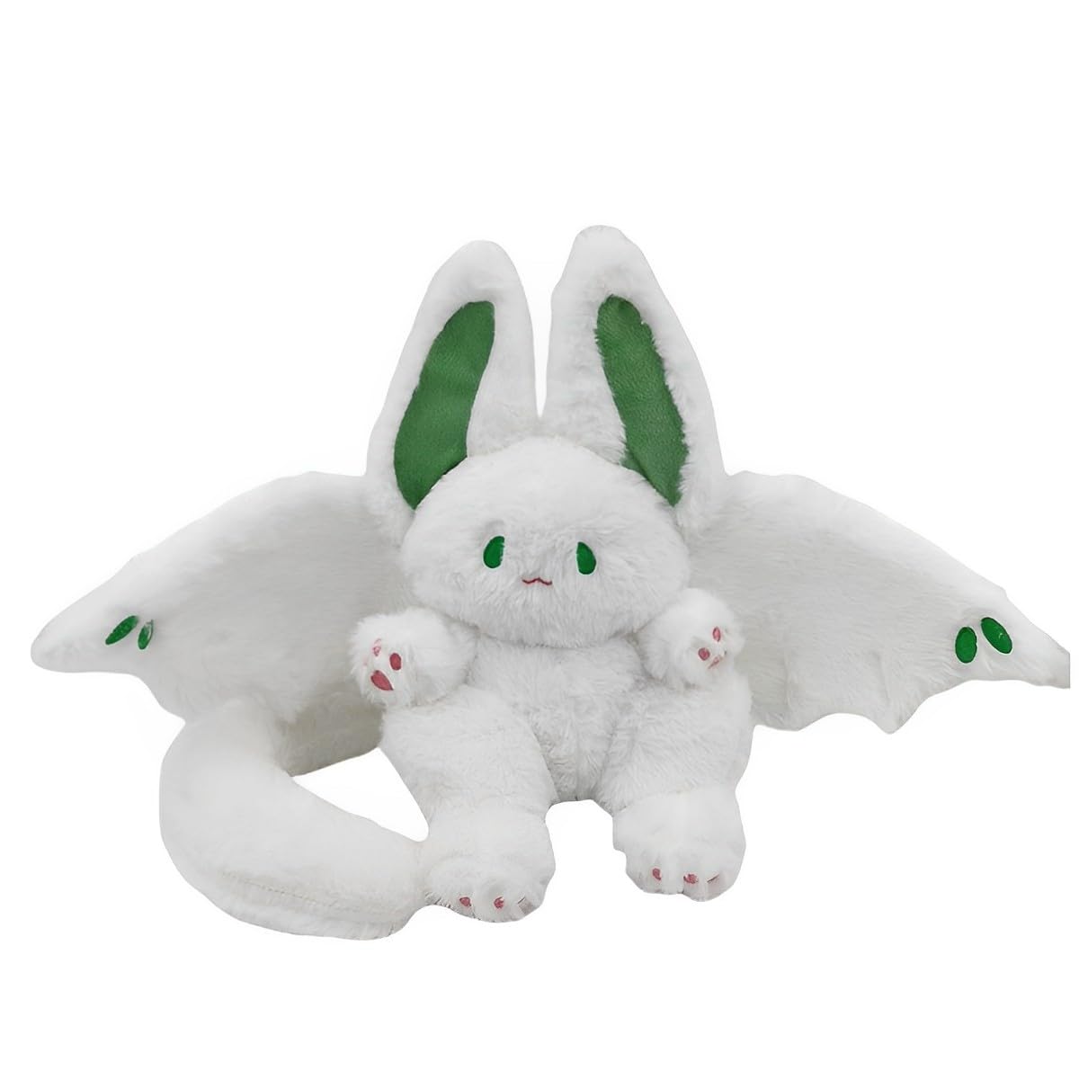 Sengocis 13.7 inch Unique Pink Bat Rabbit Plush Toy,Bat Bunny Plush Pillow,Bat Rabbit Cute Halloween Stuffed Animal
