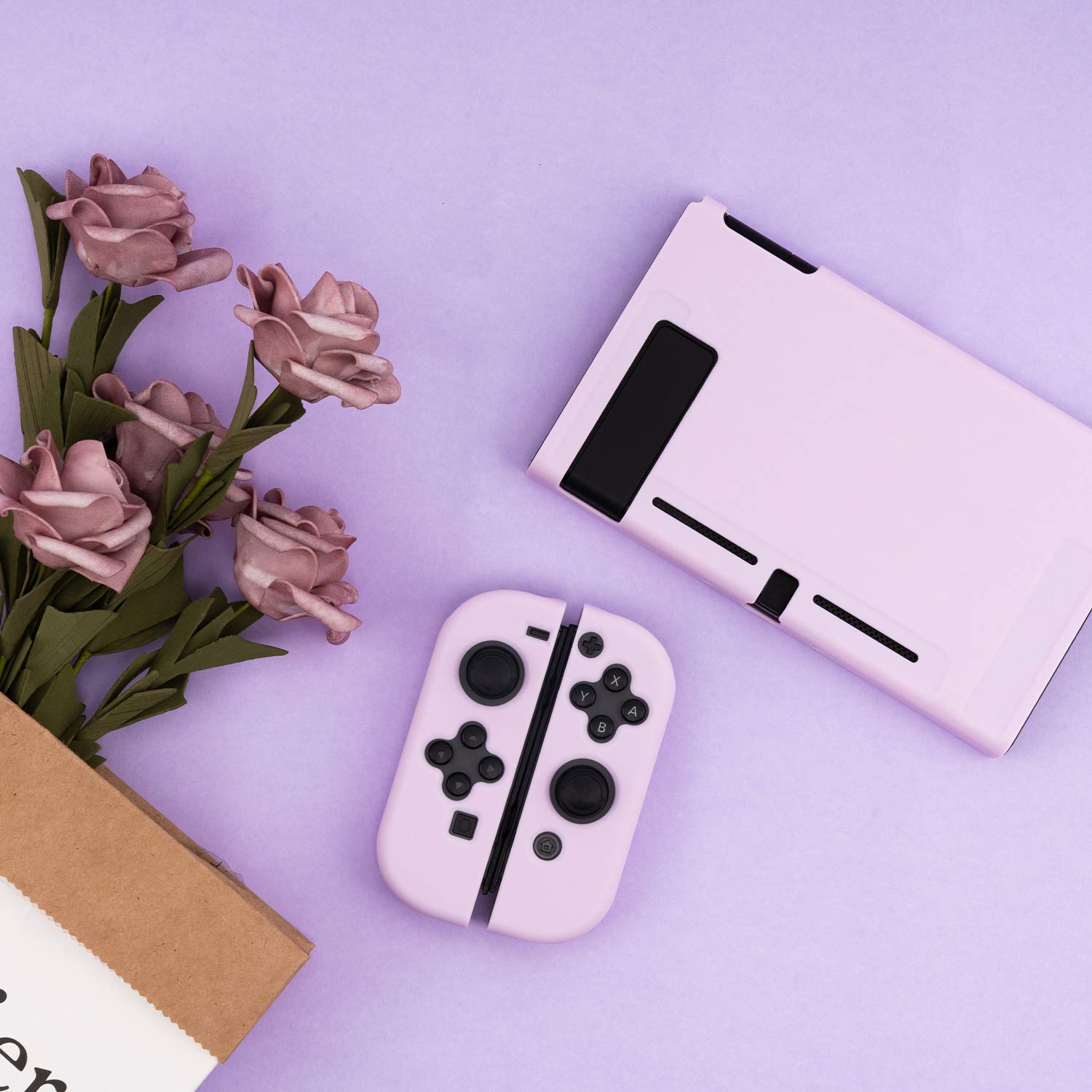 GeekShare Protective Case Slim Cover Case for Switch and Joy Con - Shock-Absorption and Anti-Scratch (Lilac Purple)