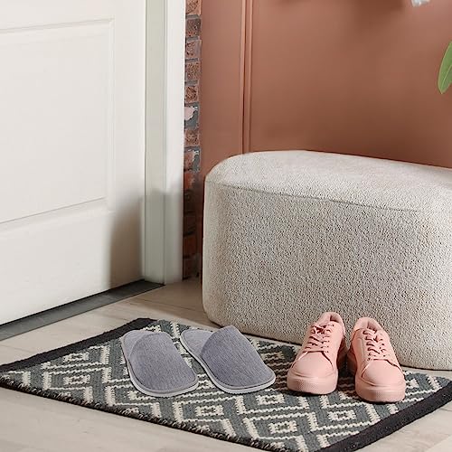 Rocutus Disposable Slippers,2 Pair Disposable Slippers Bulk Guest Slippers,Travel Portable Polyester-cotton Slippers Home Interior Slippers Hotel Special Anti-skid Shoes Cotton Trailer