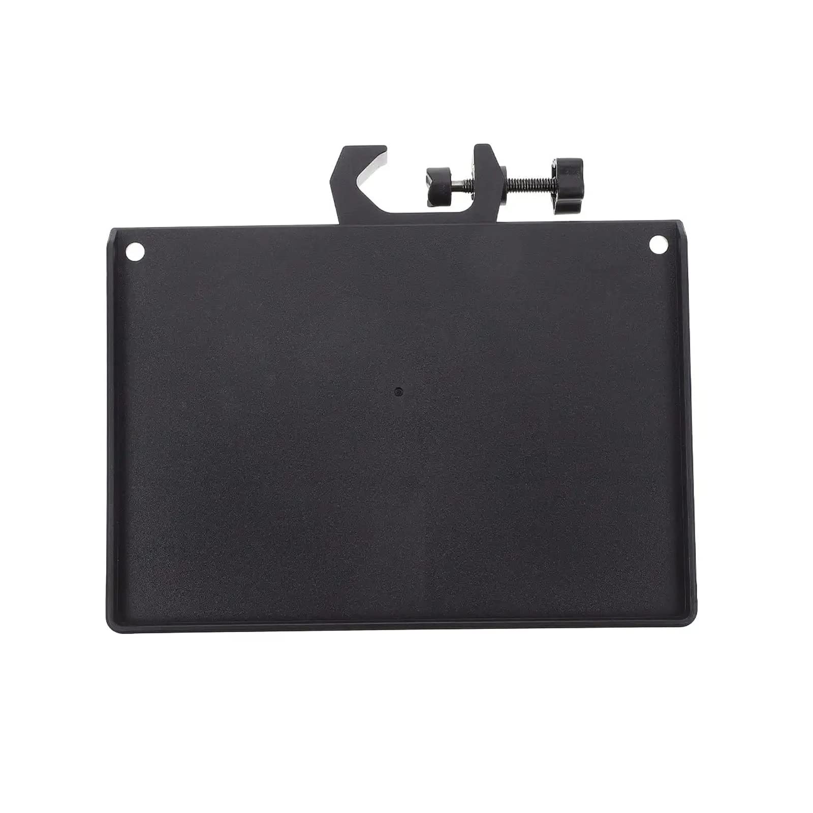 Microphone Stand Clamp-On Rack Tray Holder, Microphone Stand Utility Shelf with 7.8" x 5.5" Surface Area for Stage, Music Sheet, Live Streaming, Recording (Stand NOT Included)