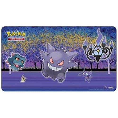 Ultra Pro USA Ultra Pro Haunted Hollow Printed Art Card Game Playmat - Gengar Misdreavus Mimikyu Sableye Chandelure