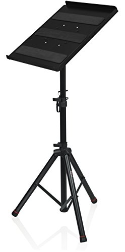 Gator Frameworks Heavy Duty Deluxe Adjustable Multi-Media Gear Stand Featuring 100x100 Vesa Mounting Brackets | Ideal for Laptops and more; Min/Max Height - 36"/48" (GFW-UTL-MEDIATRAY2)