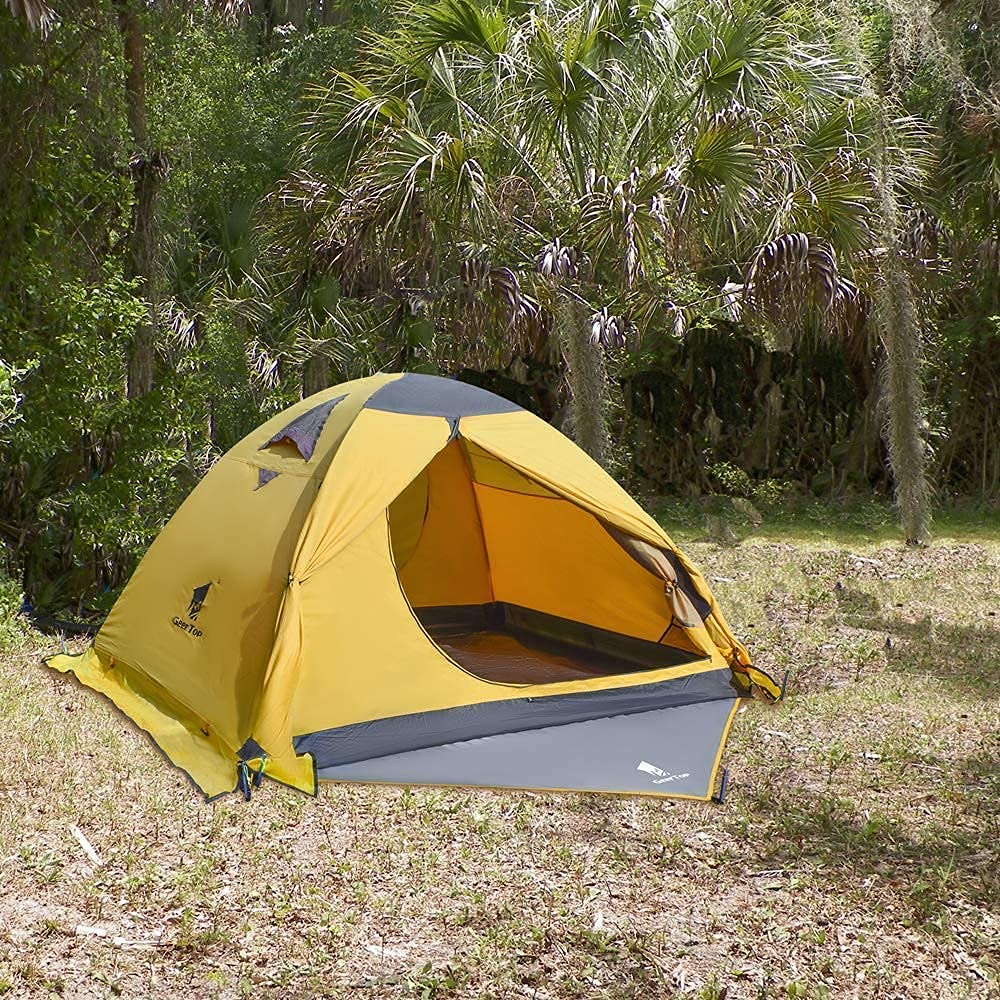GEERTOP Camping Tent Kit for 2 Person, Backpacking Tent and Portable Ultralight Footprint