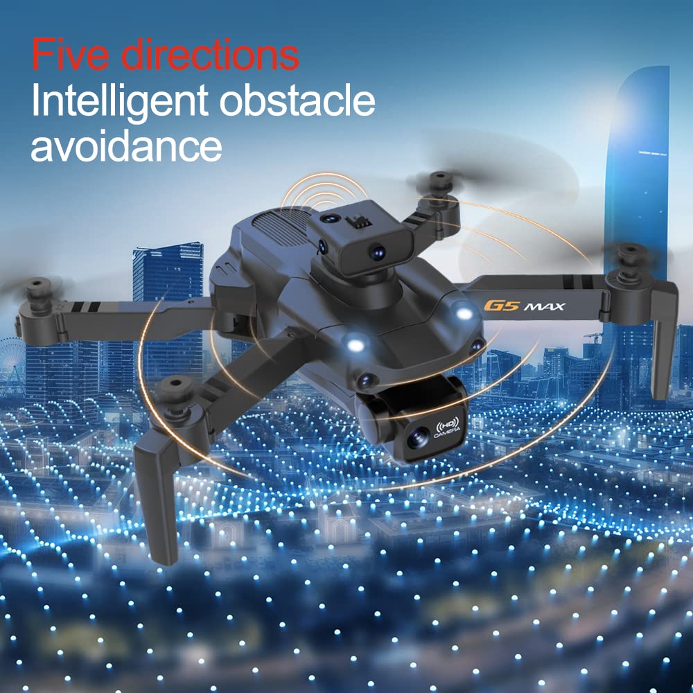 Geniboom Drone for Adults Obstacle Avoidance Video Small Foldable Aerial Drones for Kids 8-12 with Camera Hobby RC Quadcopter Drine Headless Mode One Key Take Off/Land
