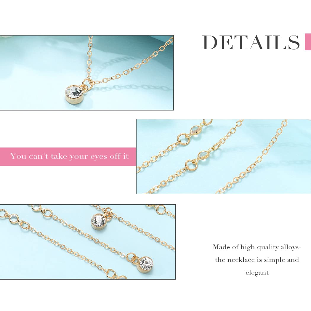 Jeweky Layered Gold Backdrop Chain Wedding Body Necklace Tassel Back Body Chain Accessory for Women