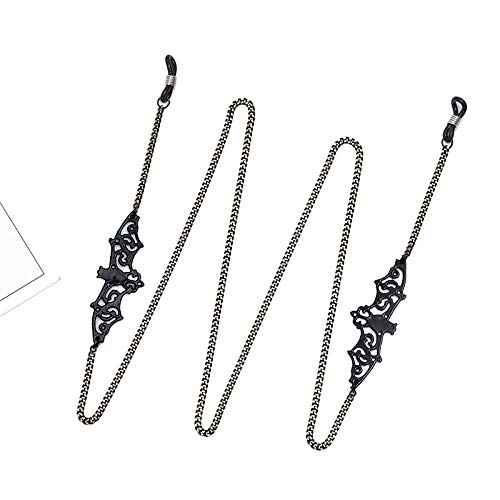 HAISENGO Black Bat Glasses Chain for Women Men Kawaii Eyeglasses Chain Holder Strap Cord for Sunglasses Eyewear (black bat)