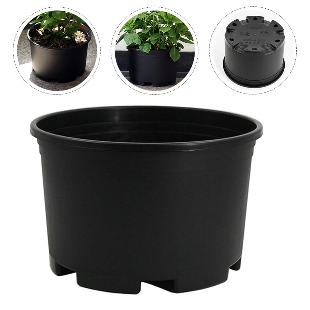 GANAZONO Flower Pots Flower Garden Pot Plant Round Cylinder Plastic Plant Pots