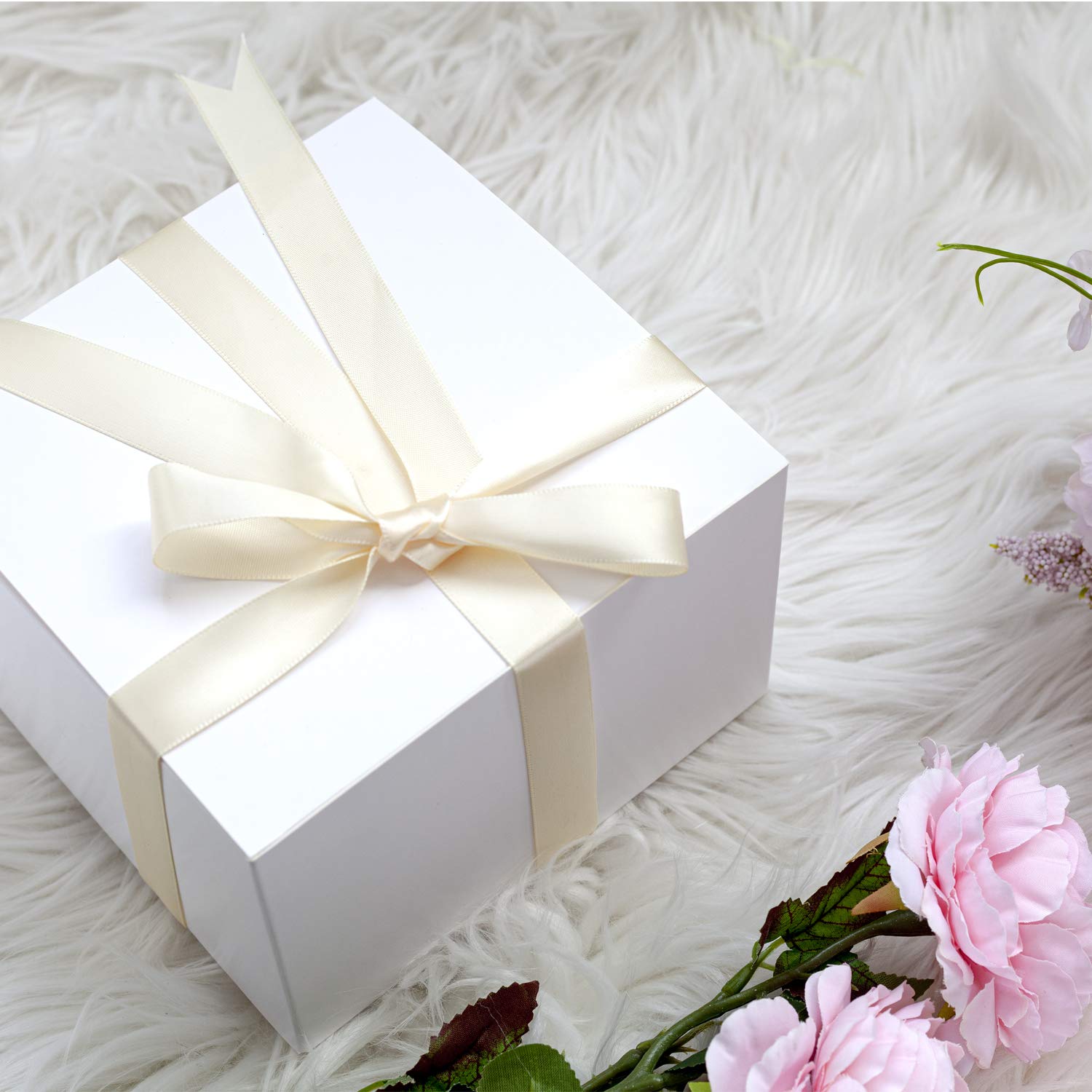 GEFTOL Gift Box 20 Pack 5 x 5 x 3.5 inches Fold Box Paper Gift Box Bridesmaids Proposal Box for Bridal Birthday Party Christmas(White)