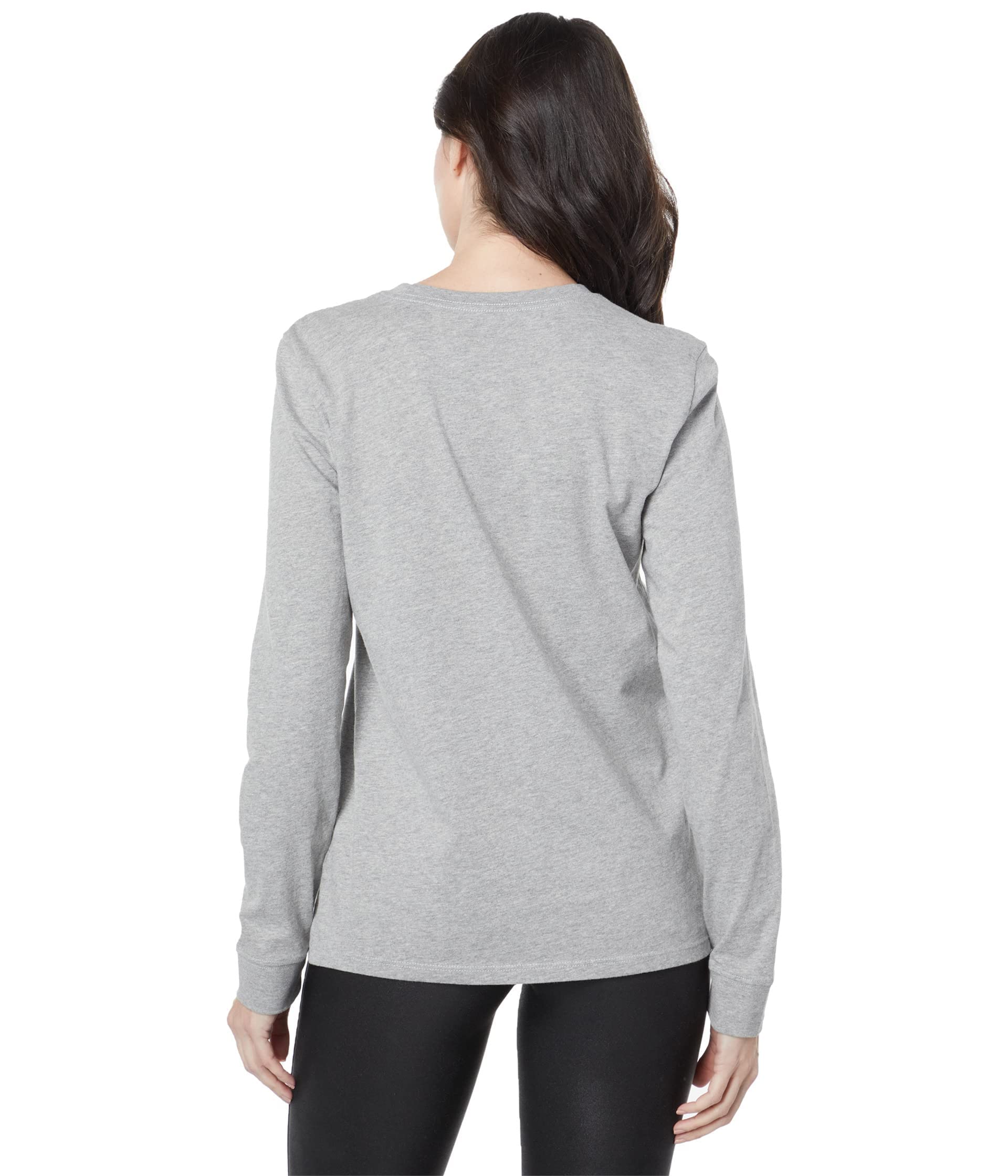 Life is Good. Women's Moon Flower LS Crusher Tee, Heather Gray