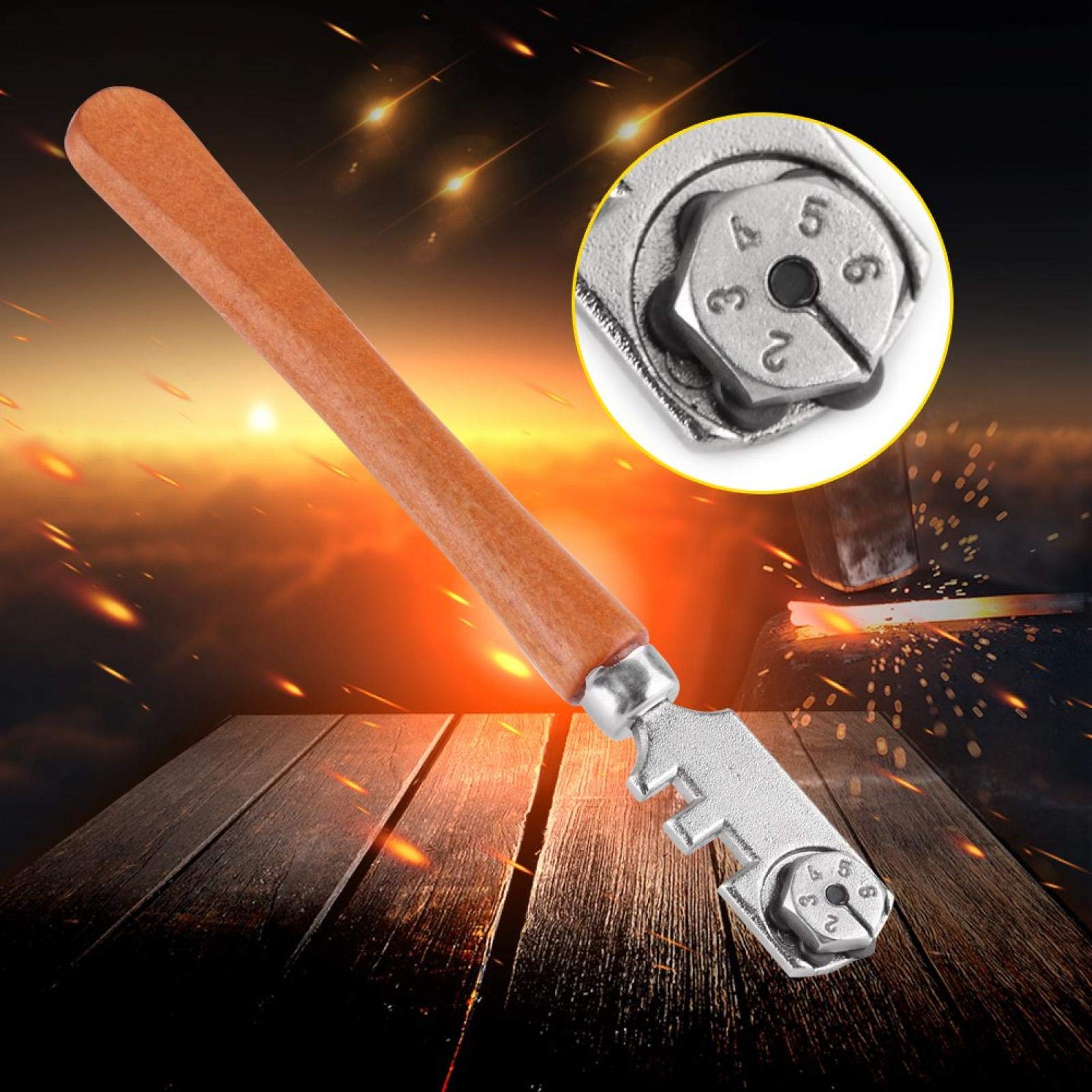 Wheel Glass Cutter,Professional Grade Glass Cutter Tool, Craft Cutting Kit with Wooden Handle,with 6 Cutting Blades,for Glass Bottles,Mirrors,Window Panes,Ceramic Tile