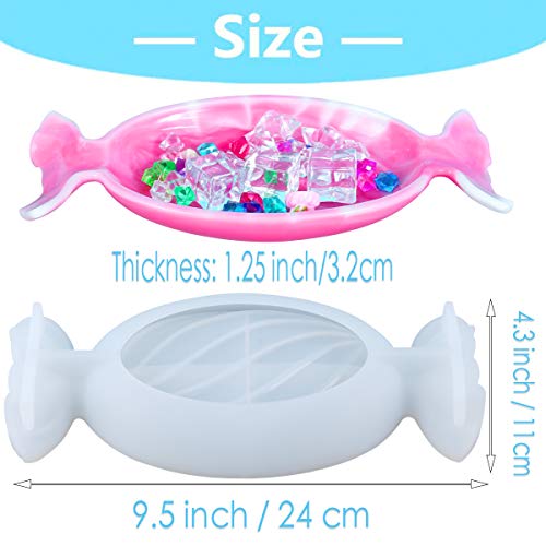 Tray Resin Mold, Large Candy Shaped Tray Silicone Mold, Epoxy Resin Casting Molds for Jewelry Storage Plate, Rolling Tray, Fruit Food Dish, Home Decoration